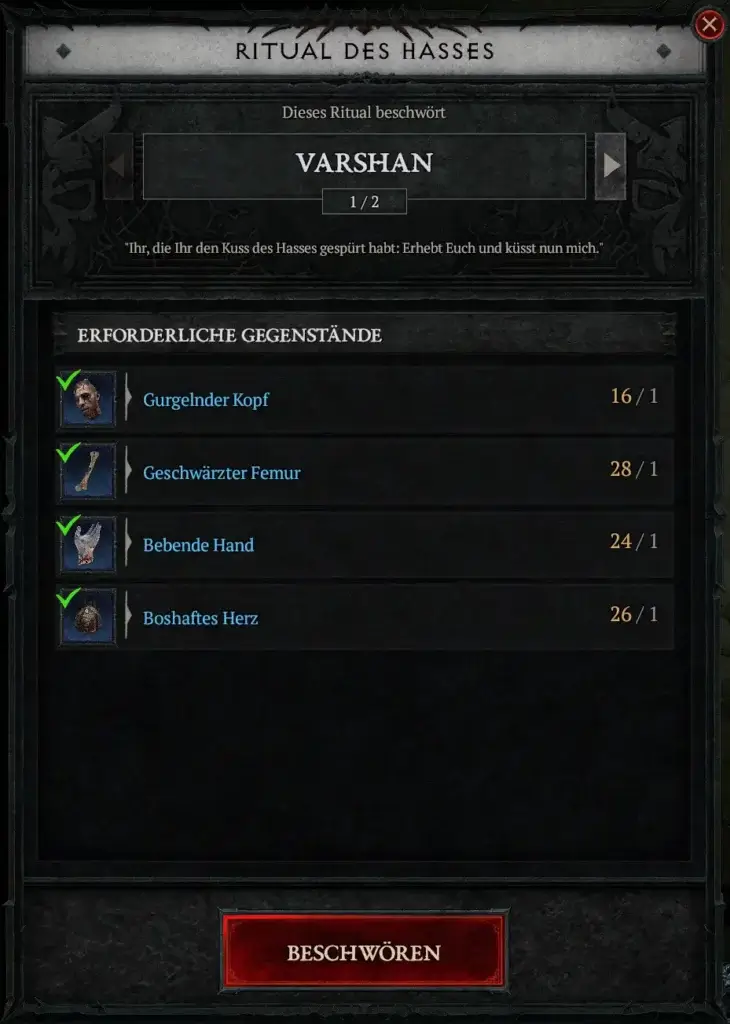 Das Echo von Varshan - Diablo 4